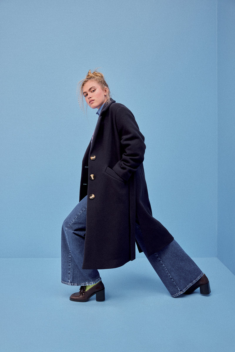 NAVY BLUE RAY COAT – Make My Lemonade